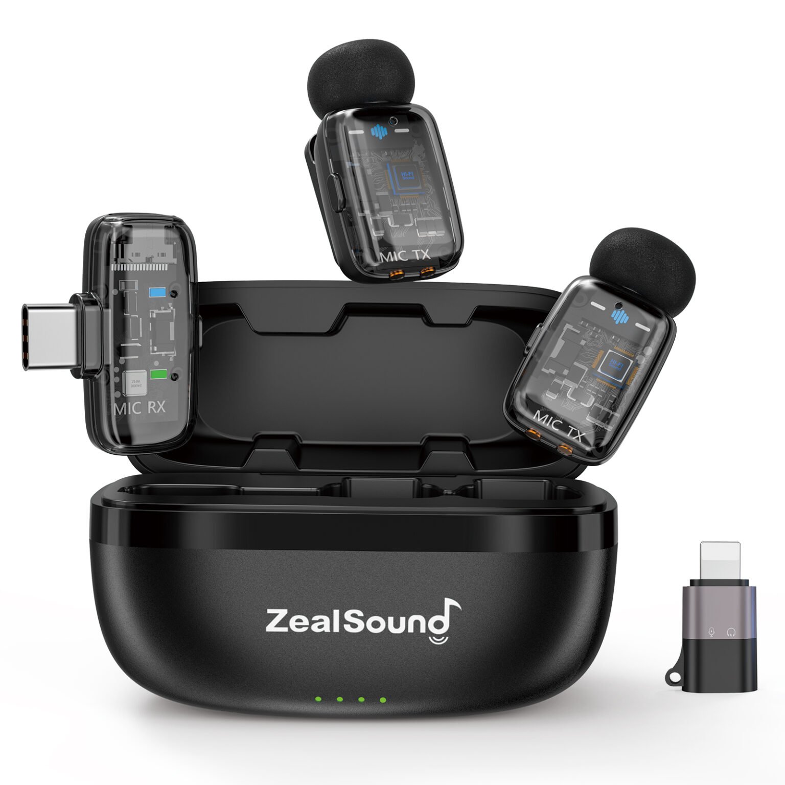 ZealSound USB Condenser Microphone with RGB Lights, One-Touch Mute ...